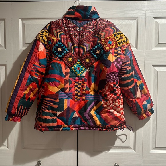 FARM Rio | Jackets & Coats | Farm Rio Red Abstract Patches Reversible ...